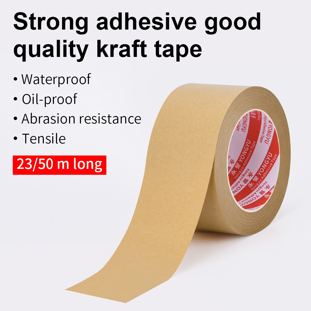Kraft Paper Tape Self Adhesive Brown Paper Tape, Biodegradable Brown ...