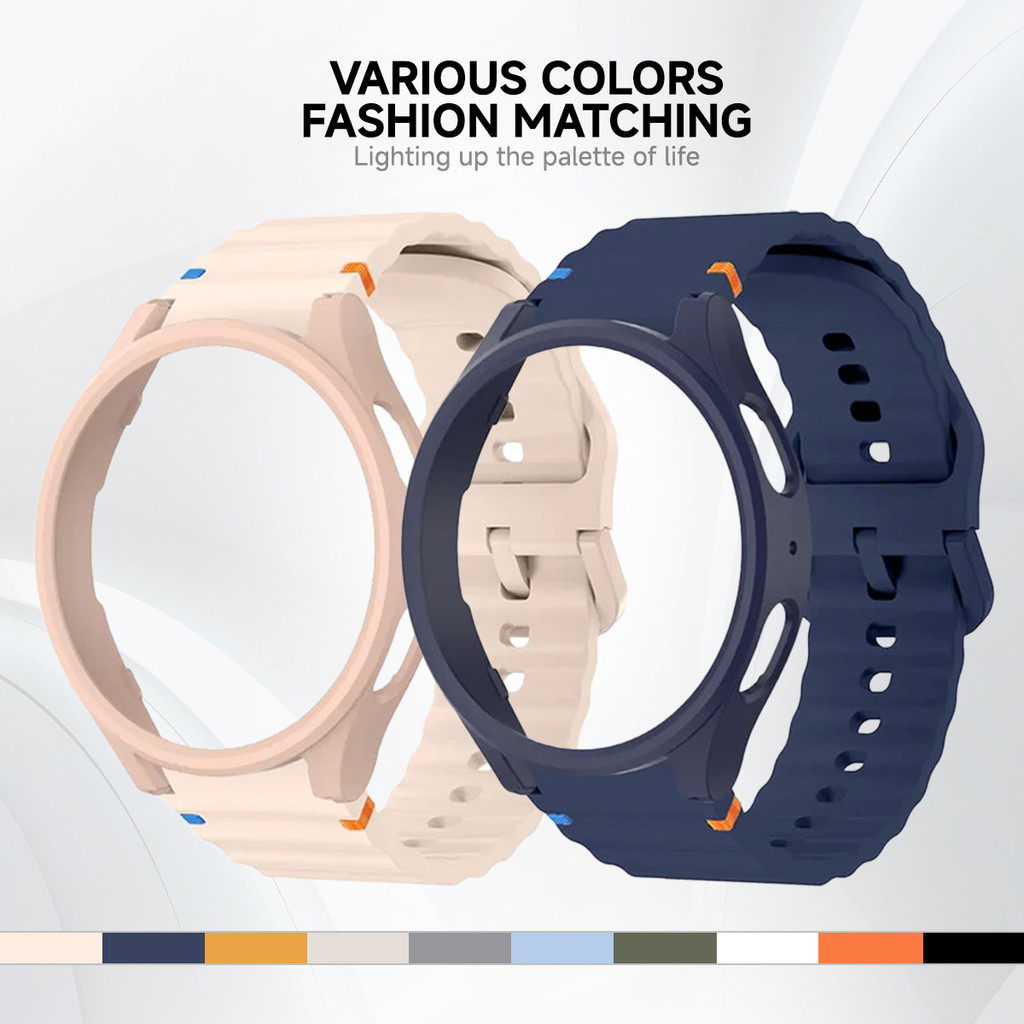 PC Case+Silicone Band for Samsung Galaxy Watch 7 40mm 44mm Sport Strap ...