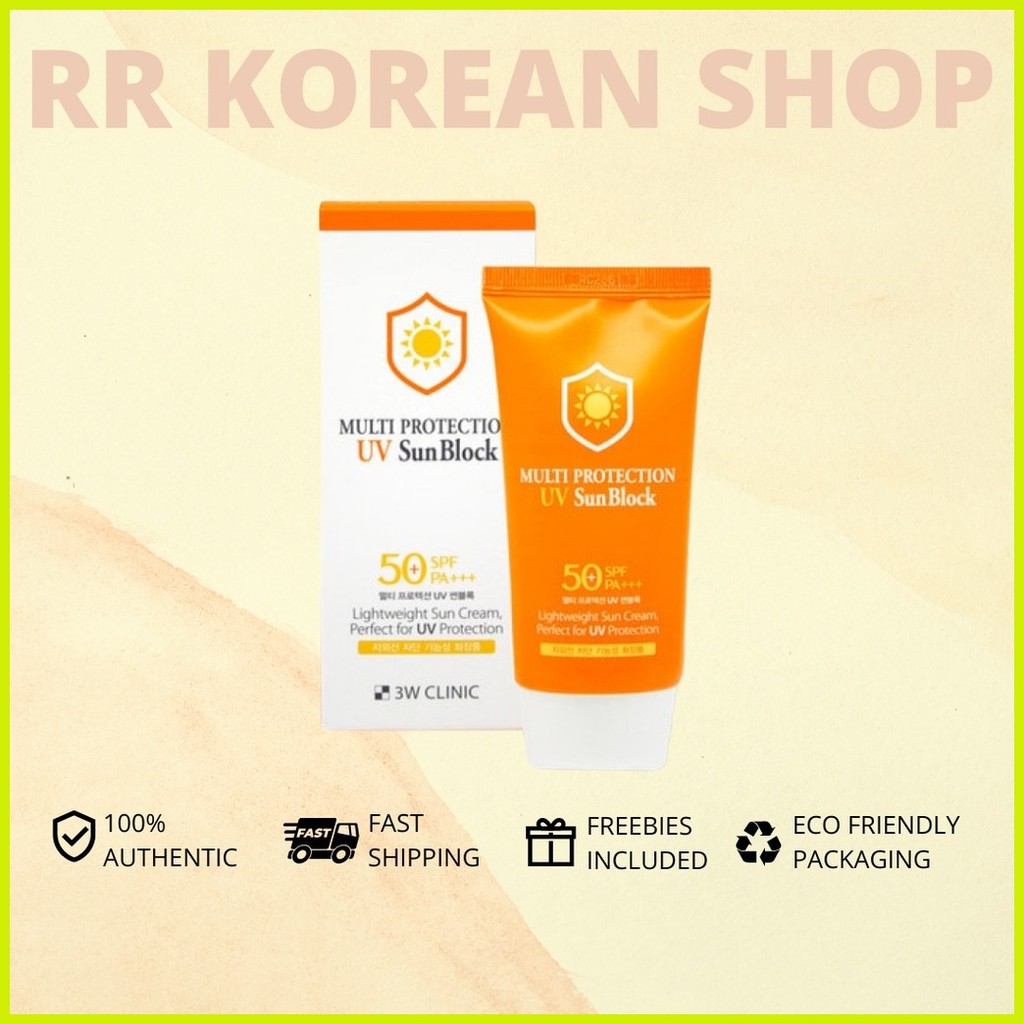 3W CLINIC Multi Protection UV Sun Block 70ml (SPF50+ PA+++) | Shopee ...