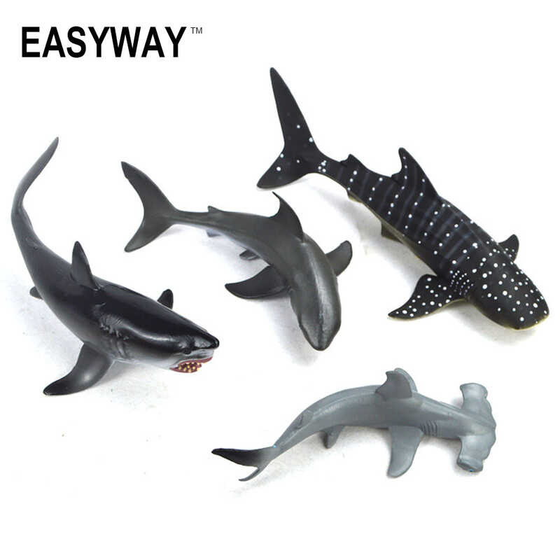 Mr.Froger Aquatic Creatures Model Toy Shark Wild Animals Zoo Modeg Set ...