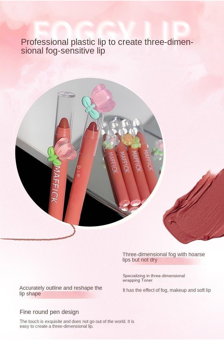 Creamy Lip Stick Matte Velvet Mousse Matte Lip Stick Lip Liner No Fade ...