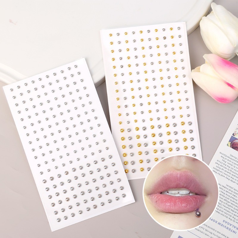 Fake Lip Eyebrow Ear Stickers - Self Adhesive Fake Lip Nail Eyebrow ...