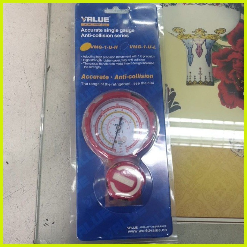SINGLE MANIFOLD GAUGE HIGH SIDE R22/R134A/R410A/R407C FOR aircon/mini ...