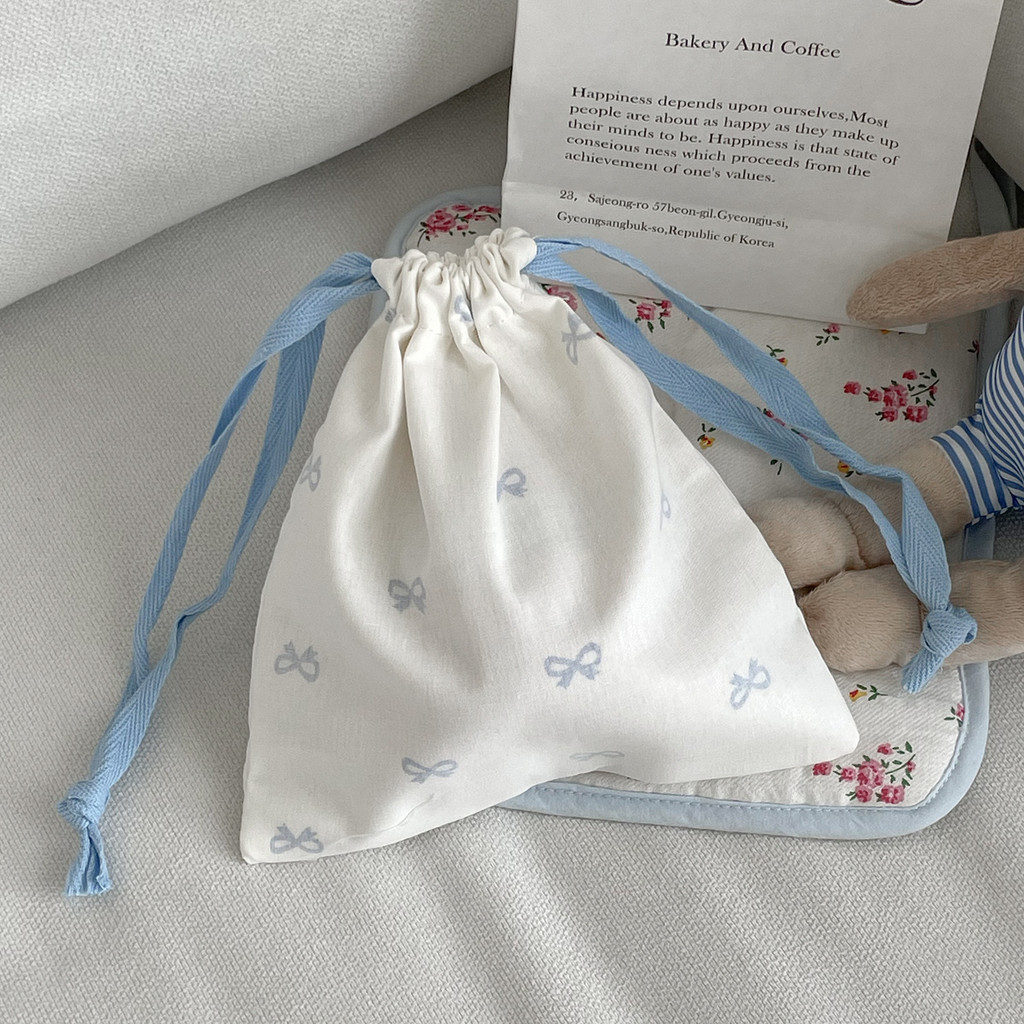 Sweet Bow Portable Drawstring Drawstring Pocket Travel Small Storage ...