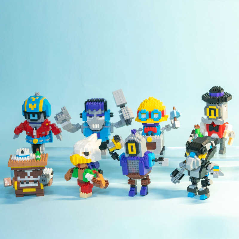 ZXH Cartoon Robot Game Building Bloc Creative 3D DIY Assembled Model ...