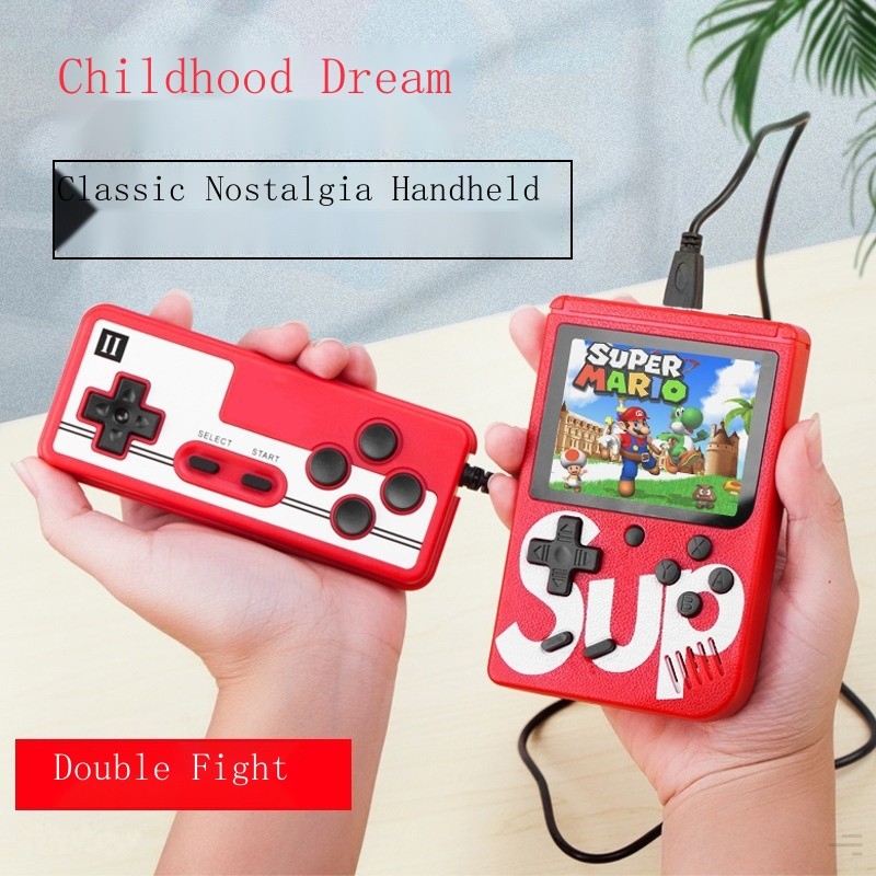 sup handheld game console nostalgic retro built-in 400-in-1 double ...