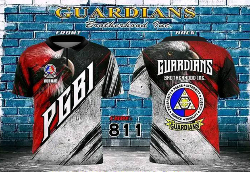 Full sublimation Fraternity PGBI GUARDIANS brotherhood POLO SHIRT XS ...