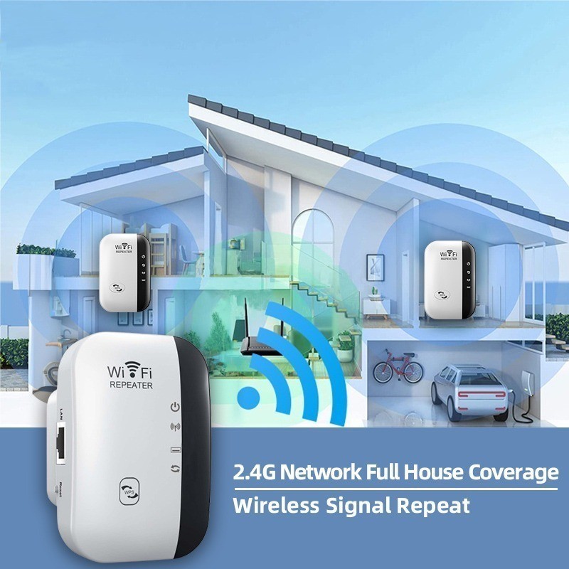 300Mbps Wi-Fi Repeater Network Signal Extender Wireless Router Fast ...