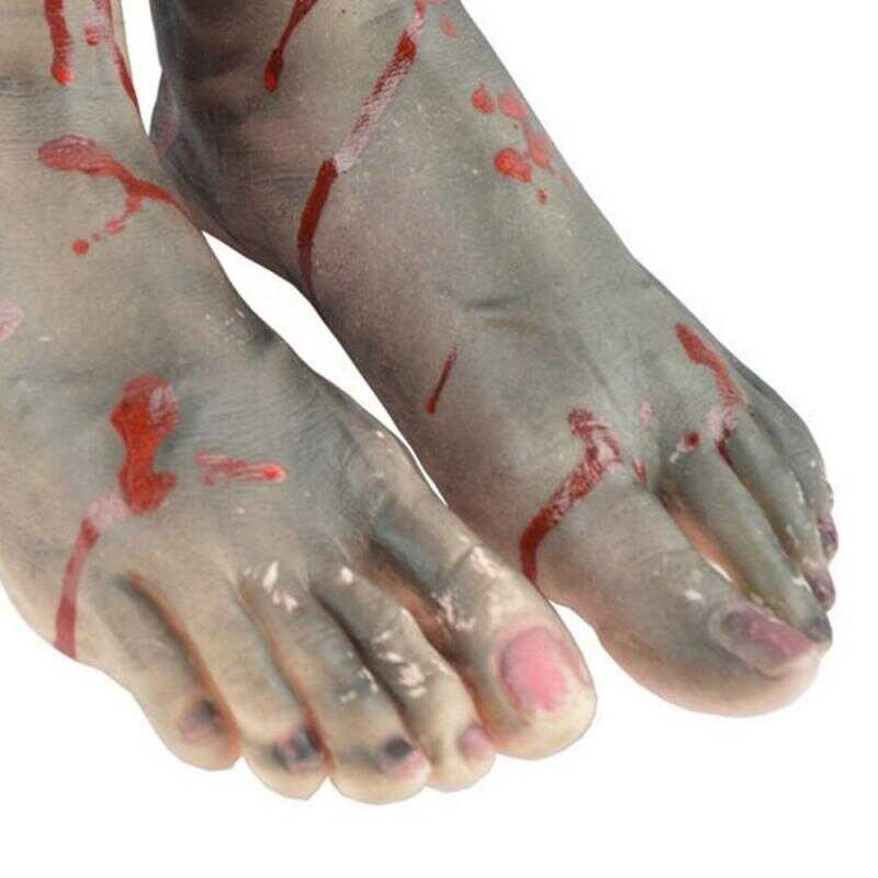 Horror 4 Fake Latex Simulation Life Size Scary Arm Cut Off Hand Bloody ...