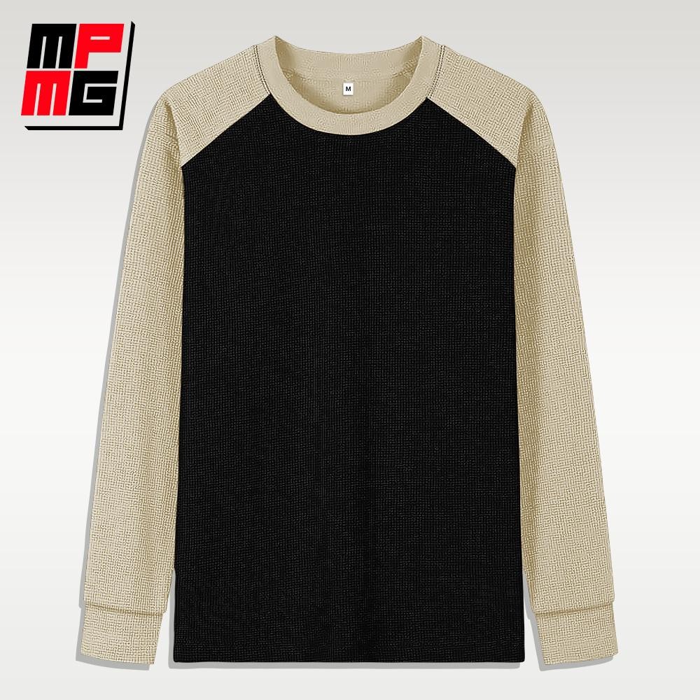 MPMG Two-Toned Waffle Long Sleeve Raglan For Men And Women Unisex ...