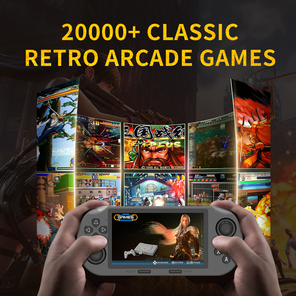 SF3000 Portable Handheld Game Console 4.5 Inch IPS Screen Retro Video ...