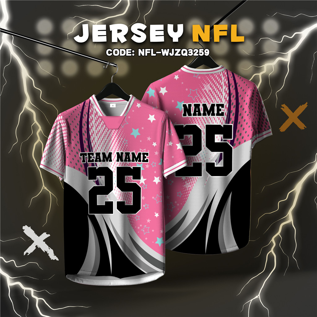 【Free Custom Name & Number】2025 NFL Edition Jersey Baju Tshirt Lelaki ...