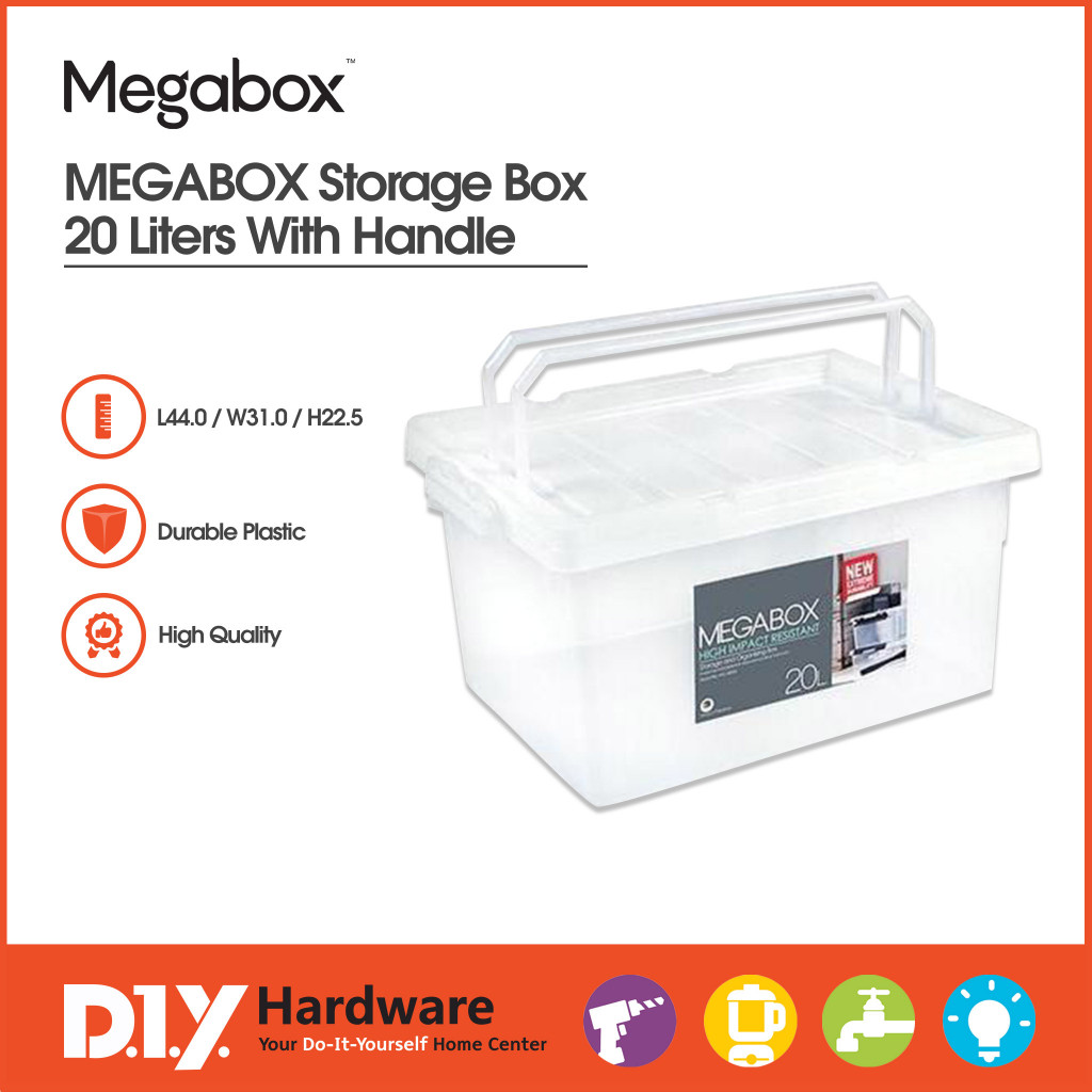 Megabox Storage Box 20 Liters With Handle (Mg-686H) | Shopee Philippines