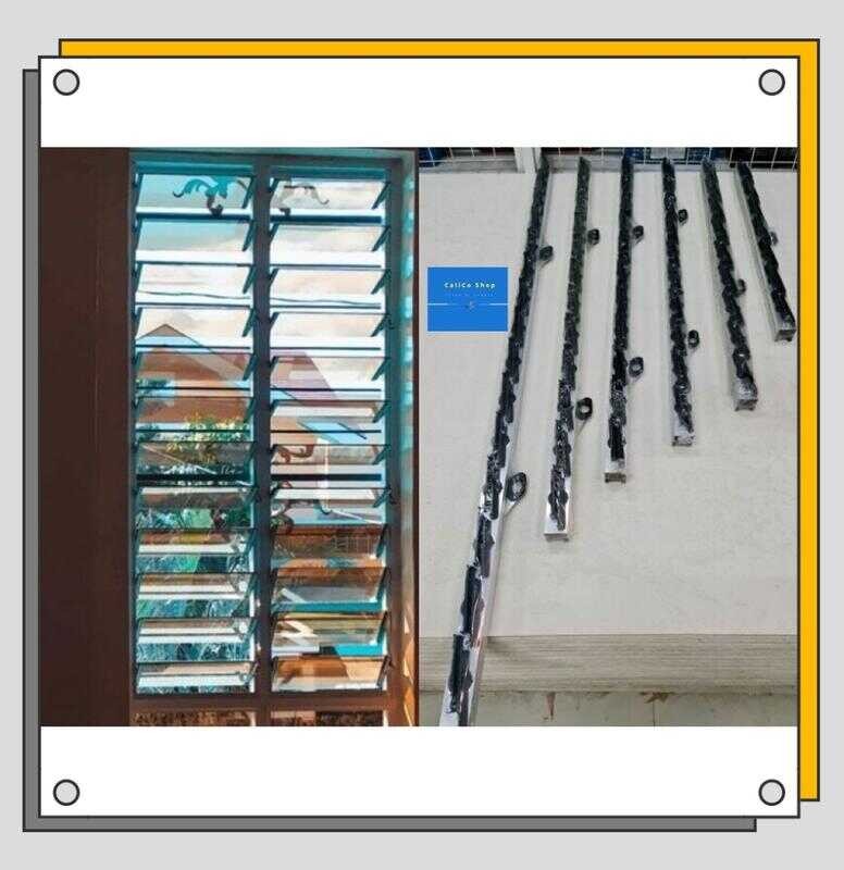 Jalouplus Jalousie Frame 4 Blades-20 Blades For Louver Window 1 Pair ...