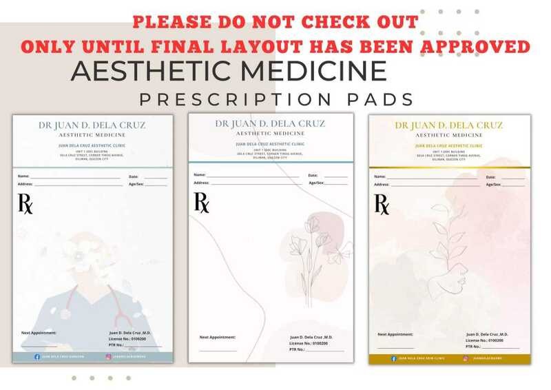CUSTOMIZABLE RX PRESCRIPTION Pad, MED Cert, LAB Request, MINI PADS A89 ...