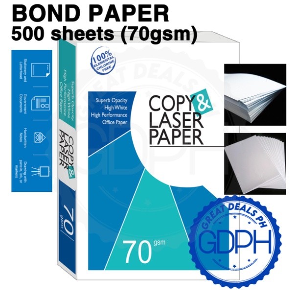 ♞LETTER SIZE (SHORT)COPY & LASER | BOND PAPER | COUPON BOND (500 SHEETS ...