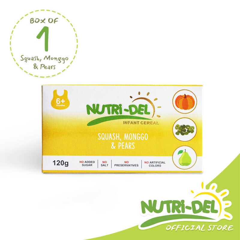 NUTRIDEL Baby Food - Squash, Monggo, Pears (120G) | Shopee Philippines