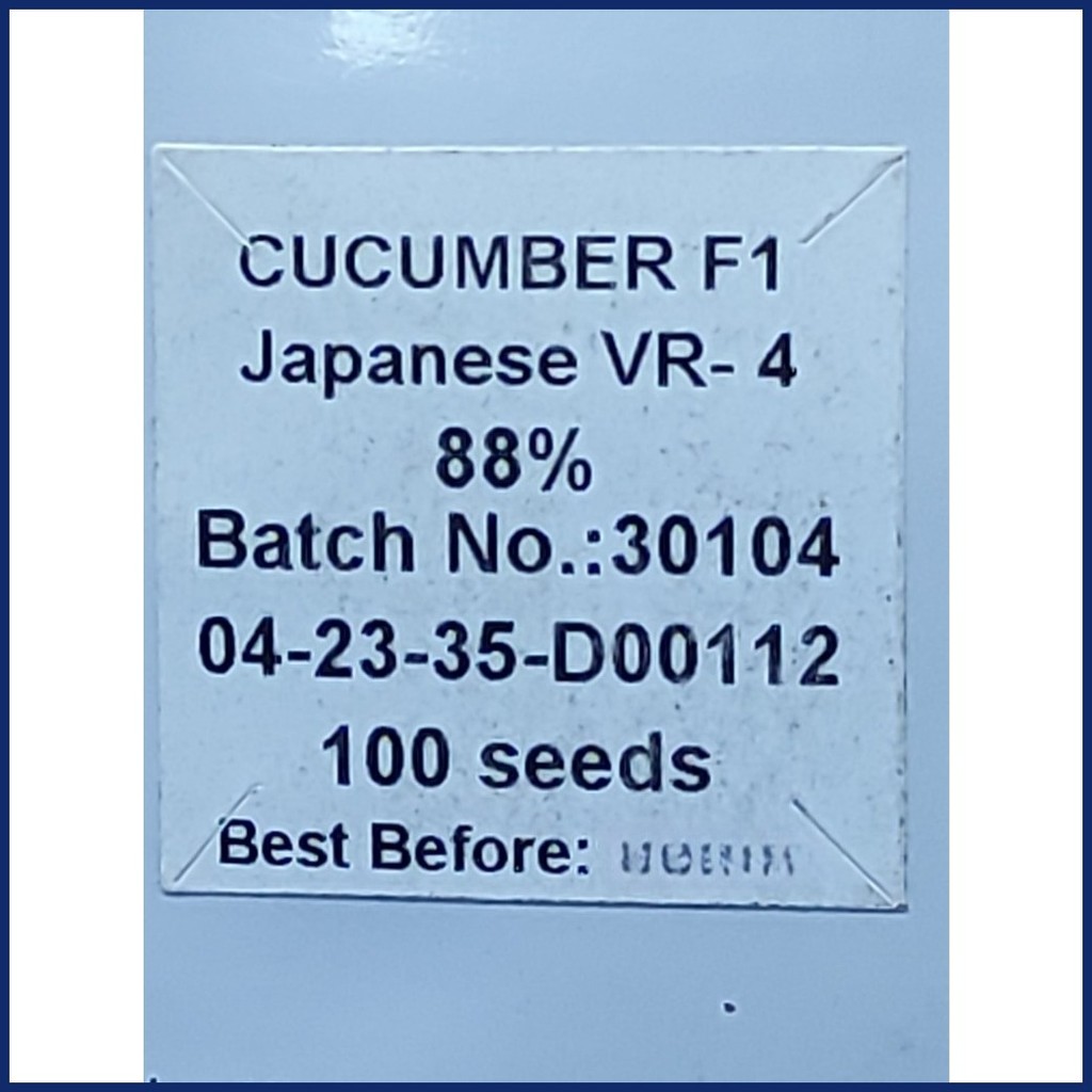 CONDOR VR 4 F1 HYBRID JAPANESE CUCUMBER SEEDS (100 SEEDS) | Shopee ...