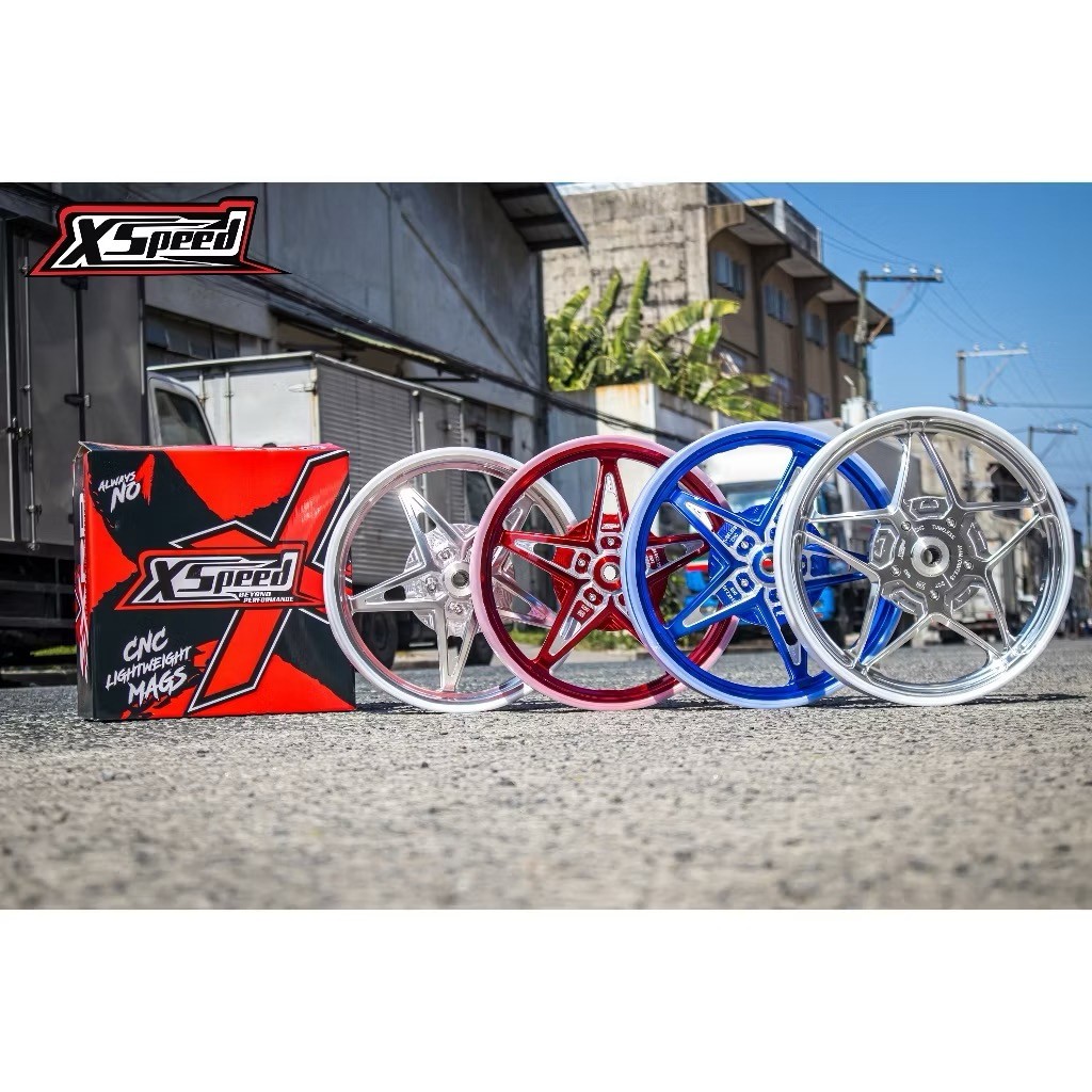 X STAR XSPEED MAGS 4Holes CLICK125i/CLICK150i V2/V3 F:1.85/14/R:2.15/14 ...