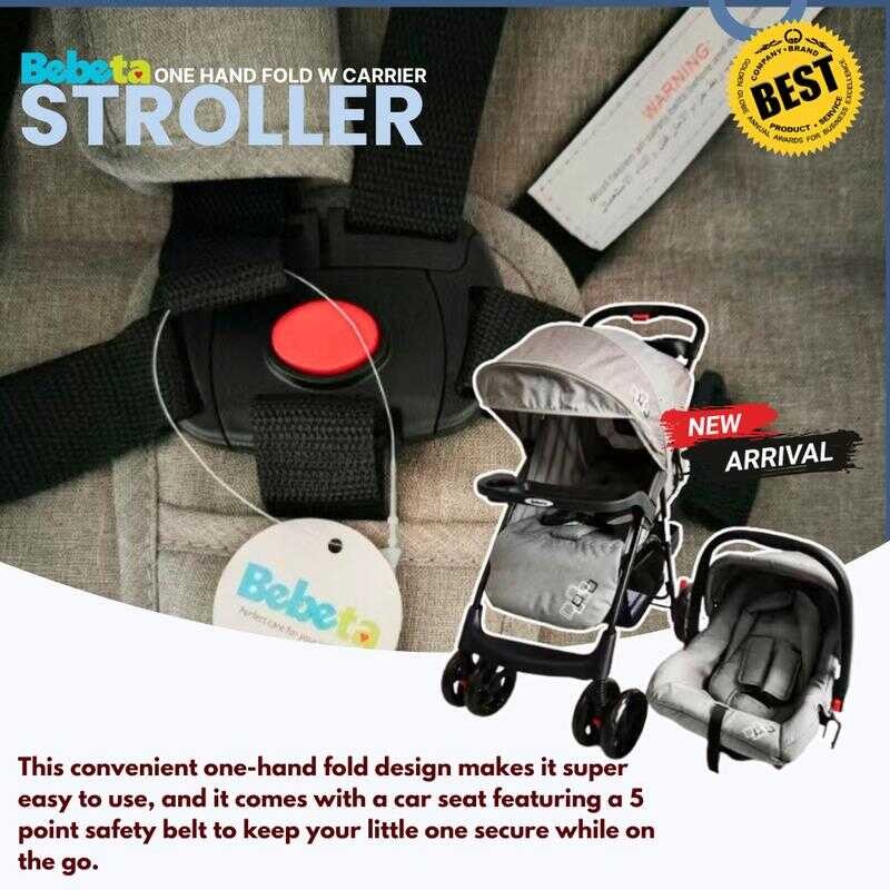 Bebeta Stroller By Type One Hand Fold, 5 Point Belt With Car Seat 2D5 ...