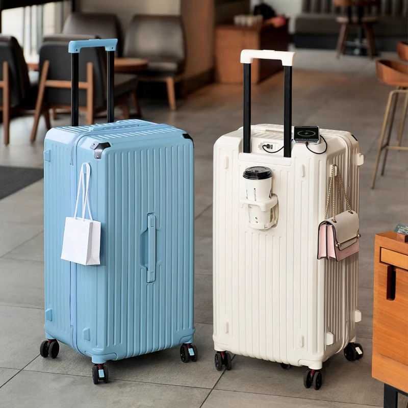 Five-wheel High-capacity Women's Suitcase Universal Wheel Brake Shock ...