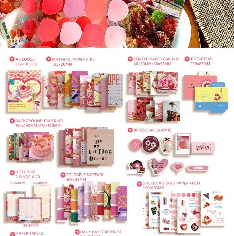 155PCS/Set Journal Kit and Scrapbook Set Creative Writing and ...