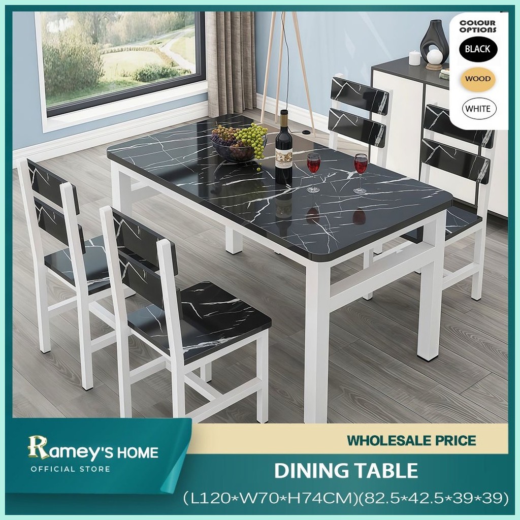RAMEY Dining Table And Chair Set Dining Table Set 4 Seaters Dining ...