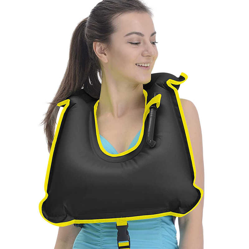 Iatable Adult Swim Life Jacket Snorkel Kayaking Boating Safety Vest ...
