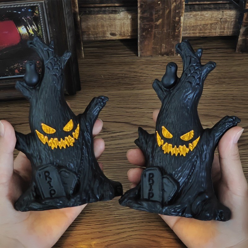 Horrible Ghost Tree Shape Plastic LED Light - Halloween Tree Demon ...