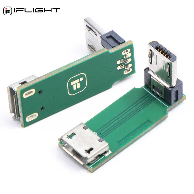 IFlight L-Type 90° Adapter Female To Micro USB Male Extension Board For ...
