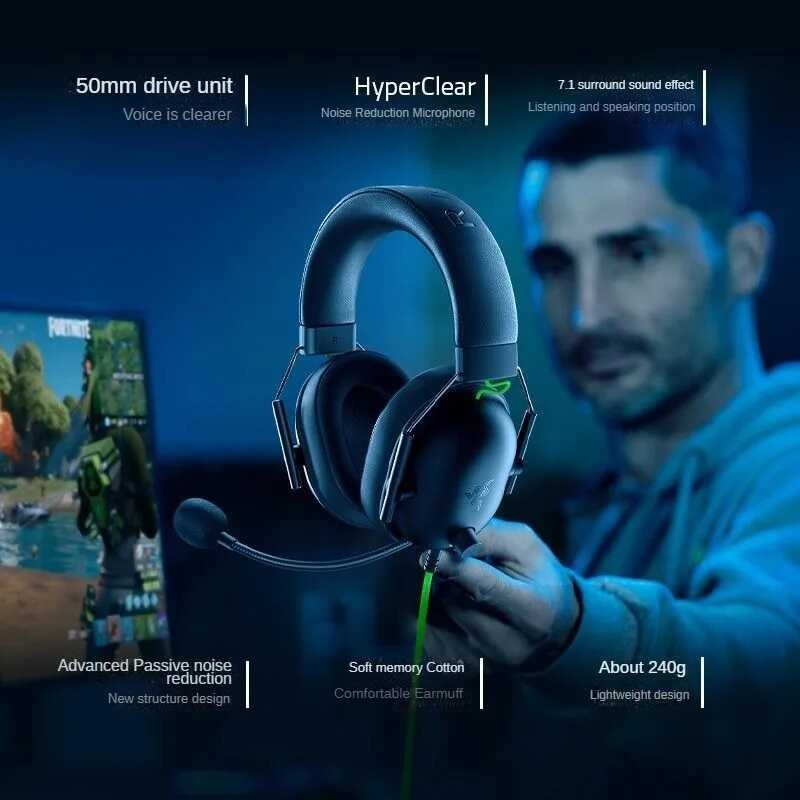 Razer Blac hark ☀ V2 X Wired Gaming Headset: 7.1 Surround Sound- Game ...