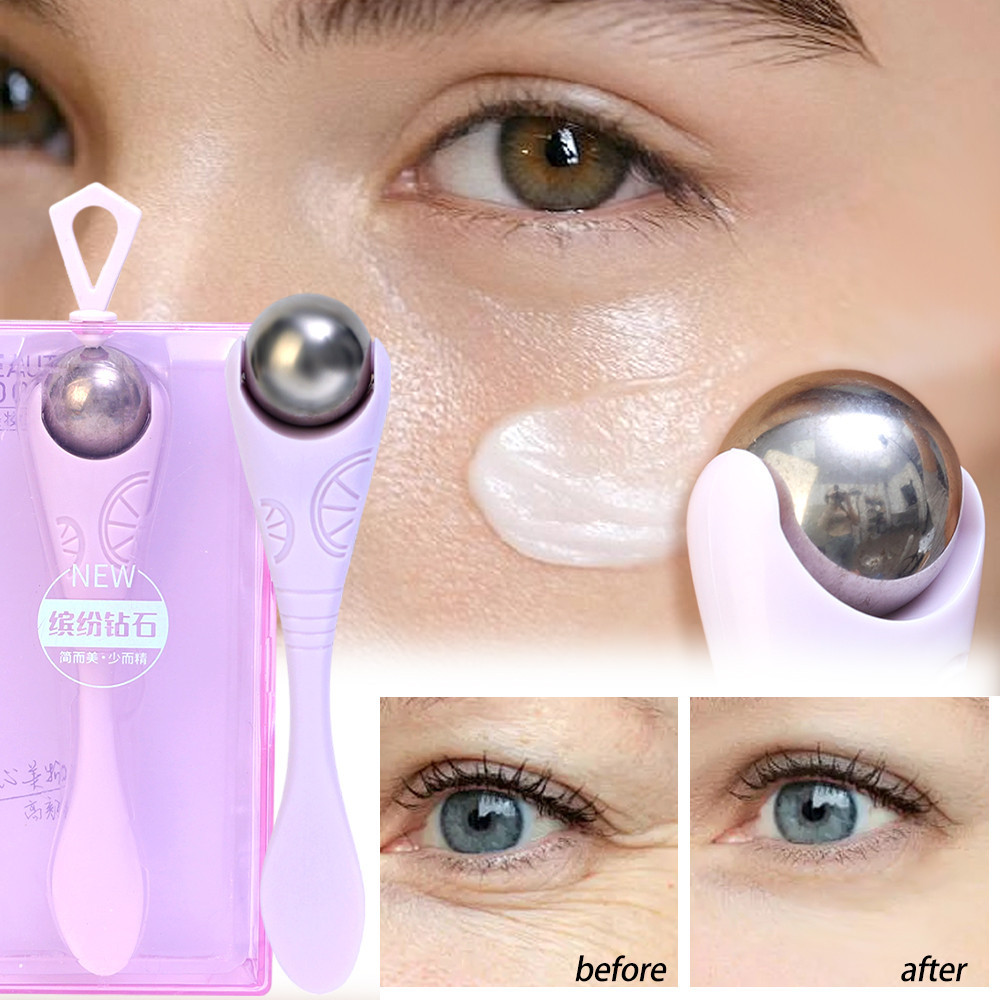 Double-ended Eye Cream Massage Stick - Anti Wrinkle Eyes Roller Ball ...