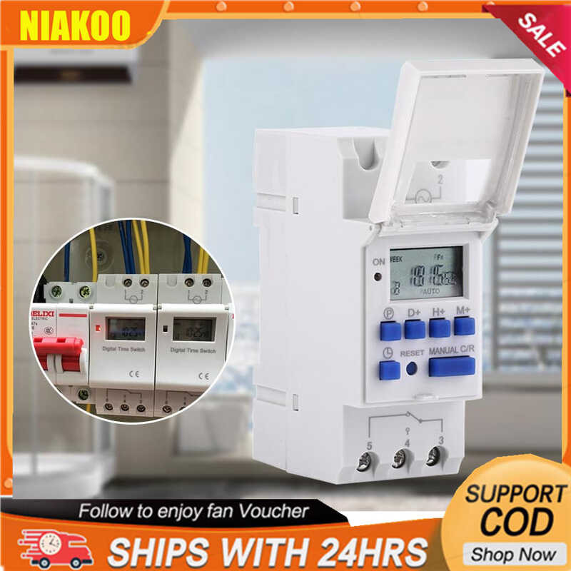 Electronic Weekly 7 Days Time Switch Din Rail Programmable Digital
