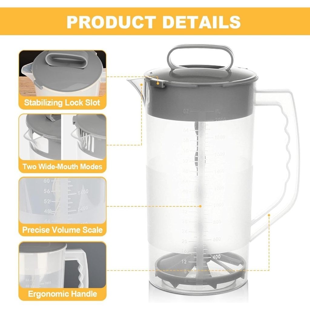Yo-Fun 2L Milk Powder mixer Mixing Pitcher for Drinks Water Pitcher ...