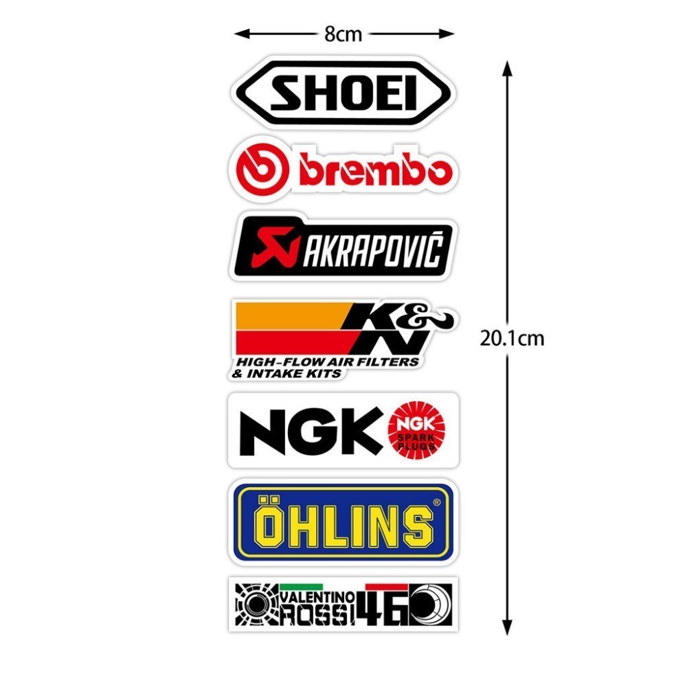 Motorcycle Reflective Decal Stickers Vinyl Helmet Stickers Waterproof ...