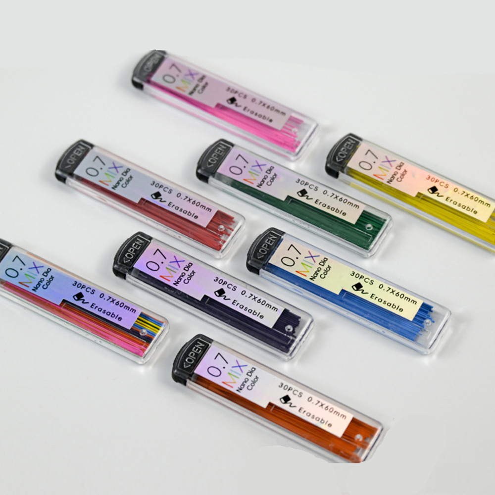 0.7mm Colored Automatic Lead Refill HB Graphite Lead Art Sketch ...
