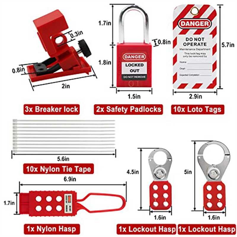 ☯ Electrical Lockout Tagout - Lock Out Tag Kit Na May Hasps,Circuit ...