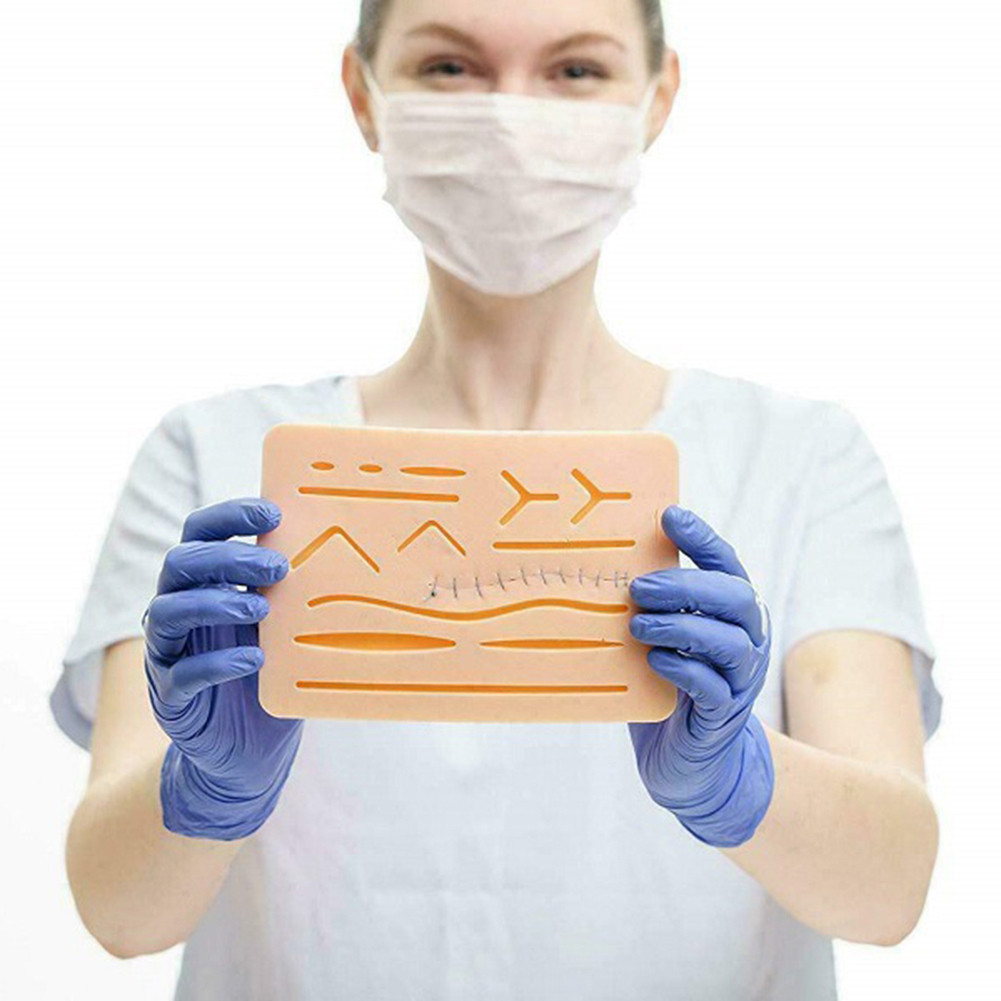 Skin Module Reusable Simulation Wounds Suture Training Pads With Tools ...