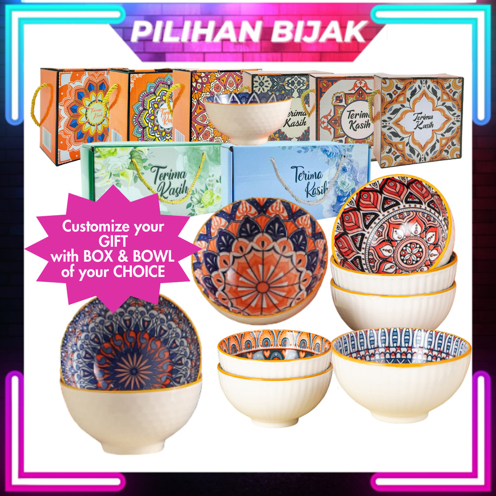 Bohemian Style Rice Bowl Bowl With Box Ceramic Bowl Soup Bowl Wedding ...