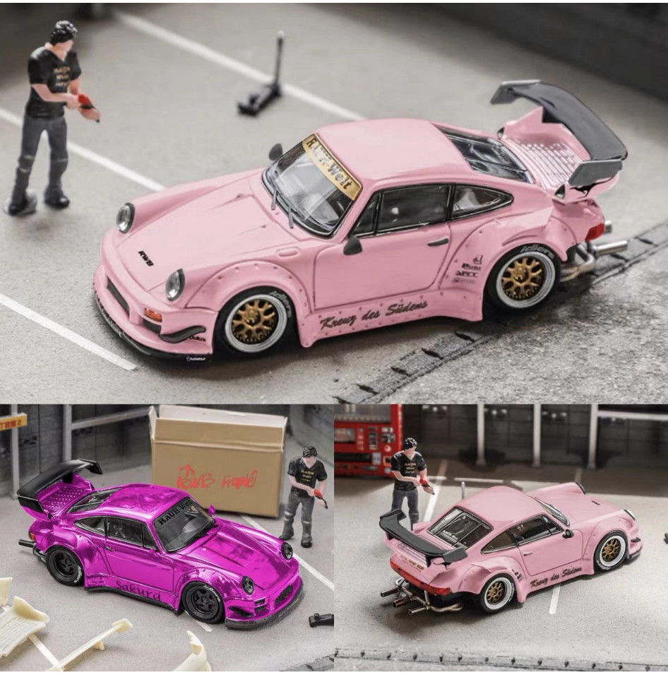 Star Model 1:64 Porsche RWB 930 GT Rear Wing Edition Pink Plated Purple ...