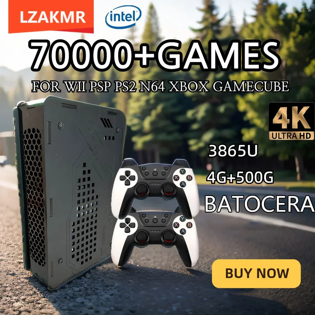 Super Game Console R3 PRO 500GB Gaming HDD Batocera 3865U 70000+Games ...