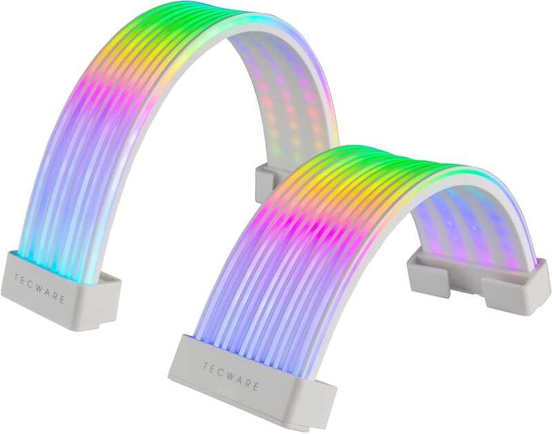 RGB TECWARE Flex PSU Extension Cable Cover Kit, Light Up LED Strip Set ...