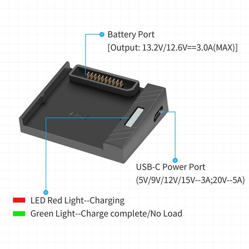 USB Gimbal Drone Charger para sa DJI MAVIC AIR 2/AIR 2S Charger Single ...