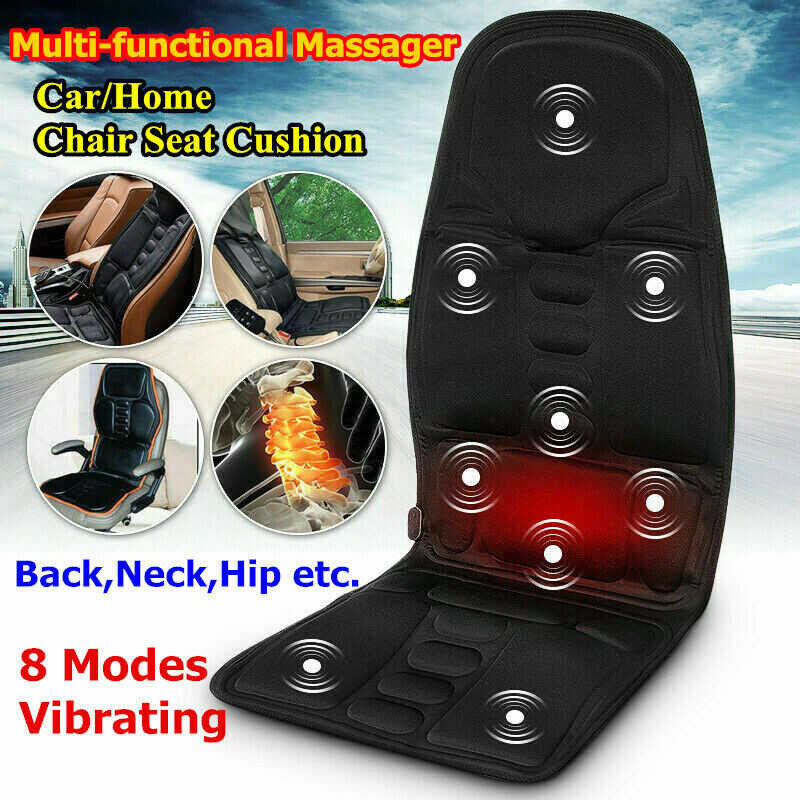 Heating Electric Vibrating Back Massager Portable Body Massage Cussion ...