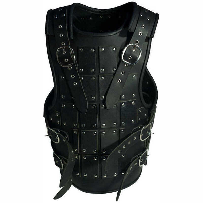 ZXH Medieval Viking Pirate Mercenary Leather Chest Body Armor Saxon Knight Breastplate Cosplay ...