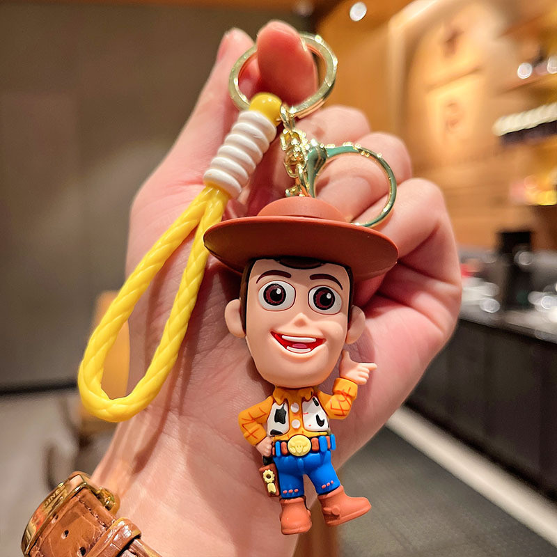 Cute Cartoon Toy Story Keychain Buzz Lightyear Woody Jessie Strawberry ...