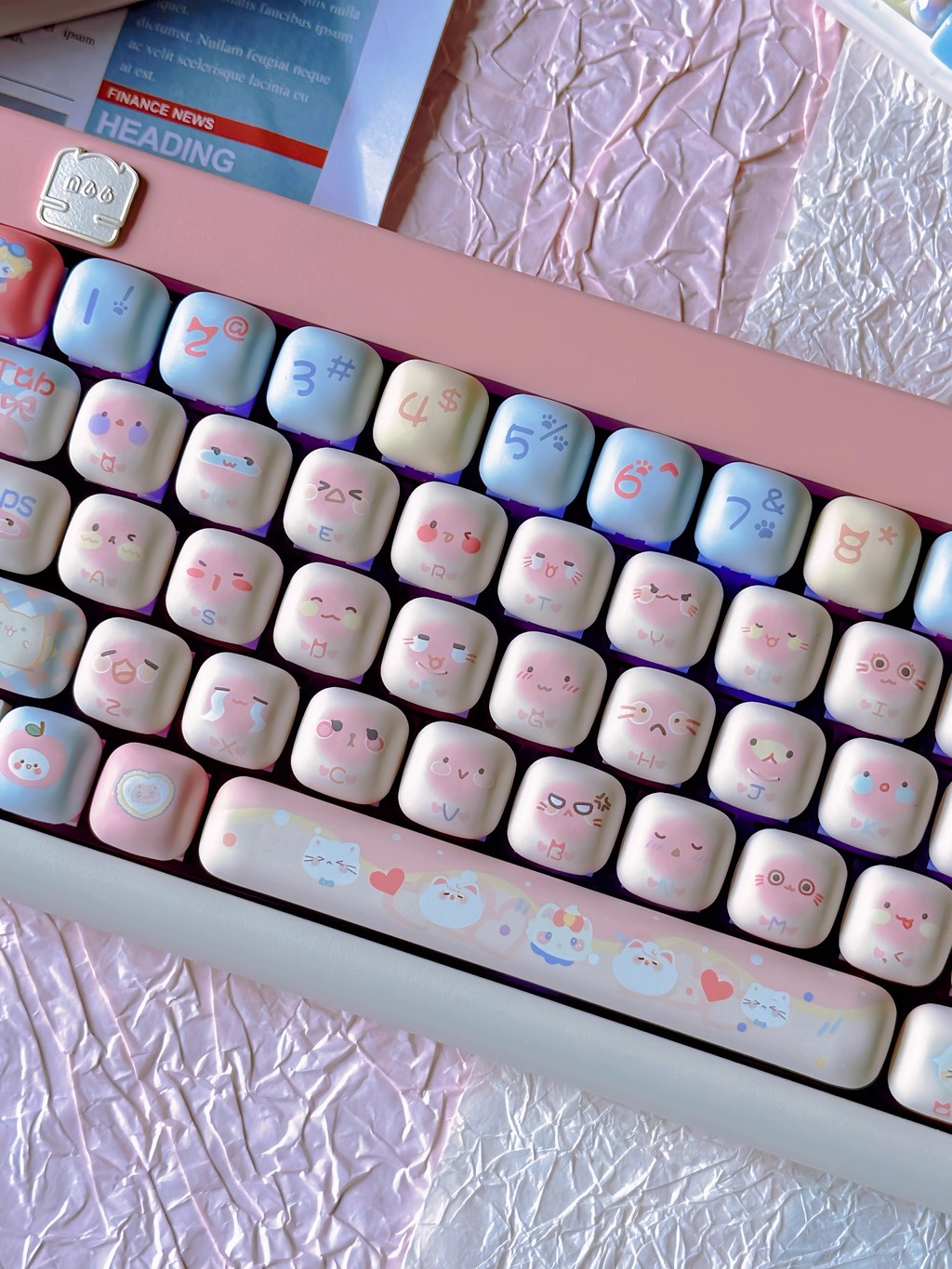 Sweet Cat Mantou Keycap MOG Profile 140 Keys PBT Five-sided Dye ...