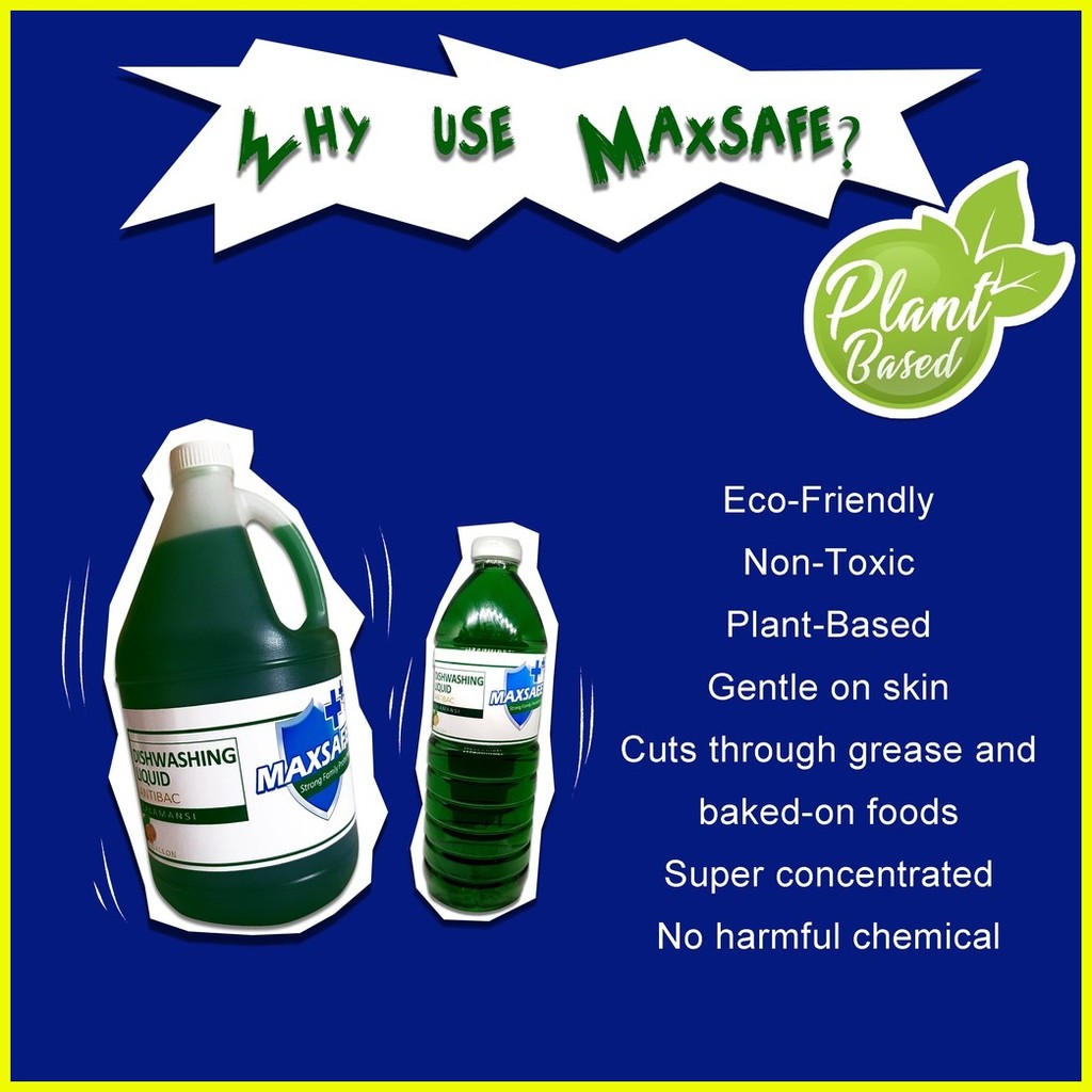 1 gallon Maxsafe PLANT BASED 10x CONCENTRATED Antibac Dishwashing Liquid (calamansi) | Shopee ...