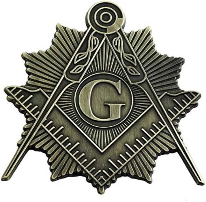 and Shining Square Compass Freemason Automatic Badge - [Bronze] [3 ...