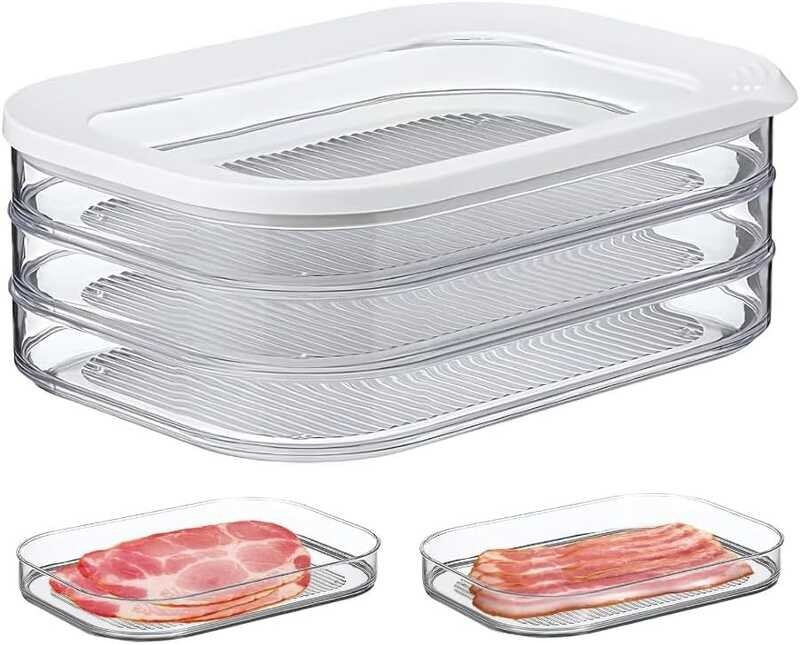 meat Deli refrigerator container, bacon lunch meat container, meal ...